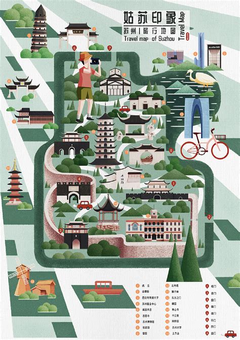 姑苏印象·苏州旅行地图welcome To Suzhou坏蛋核桃 站酷zcool