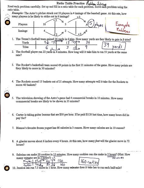 11 4 19 Homework Ratio Table Practice Problem Solving Homework With Examples On Level Preap Hw