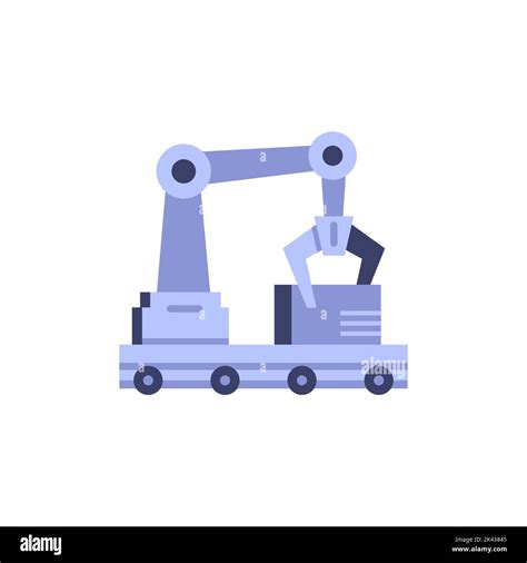 Robotic Assembly Line Automation For A Production Stock Vector Image And Art Alamy