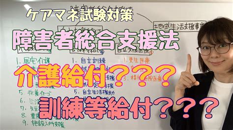 ケアマネ試験対策 障害者総合支援法 介護給付？訓練等給付？ Youtube