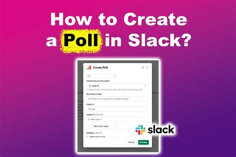 Creating A Poll Within Slack Channels Easy Steps Portfolink