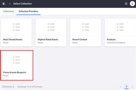 collections with search blueprints liferay learn