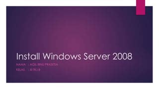Install Windows Server PPT