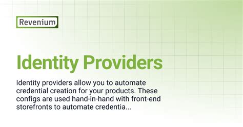 Identity Providers Revenium Developer Docs