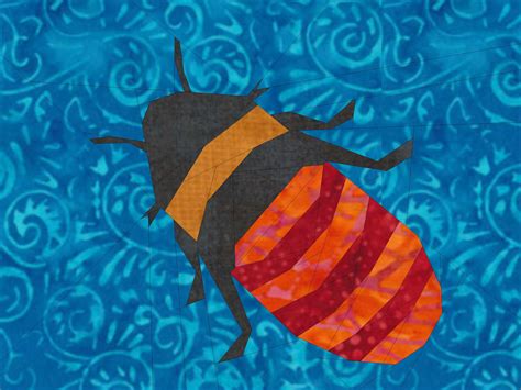Hissing Cockroach Insect Bug Paper Pieced Quilt Pattern Block 16x12