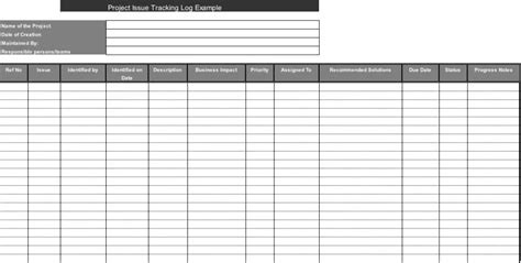 Excel Issue Tracking Template
