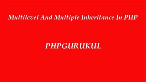 Php Oops Concepts Phpgurukul