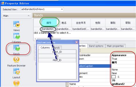 DevExpress中使用BandedGridView表格实现多行表头的处理 君莫笑 博客园