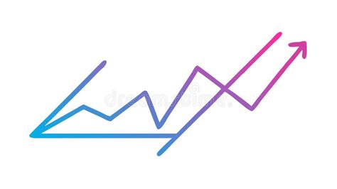 Upward Trending Fluctuating Line Graph Business Vector Design