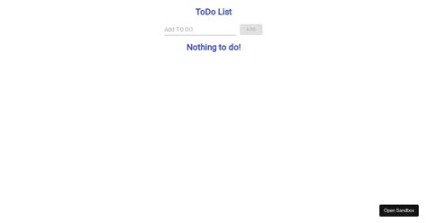 Simple React Todo List Codesandbox