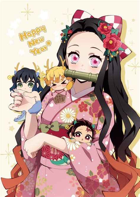 Kamado Nezuko Kamado Tanjirou Agatsuma Zenitsu And Hashibira Inosuke Kimetsu No Yaiba Drawn