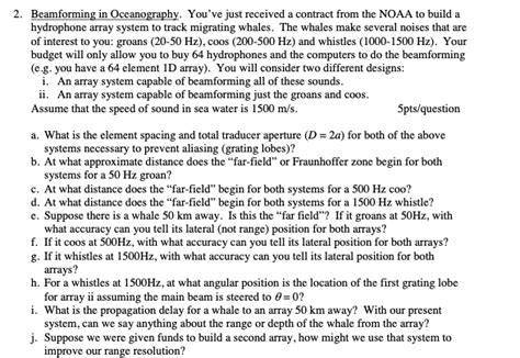 Beamforming In Oceanography You Ve Just Received A