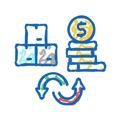 Goods To Money Converter Icon Doodle Illustration Stock Vector