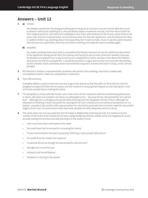 Answers Unit12 Igcse Fle Pdf Psychology