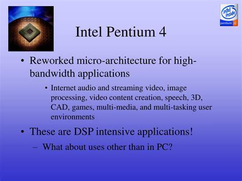 PPT Intel Pentium PowerPoint Presentation Free Download ID