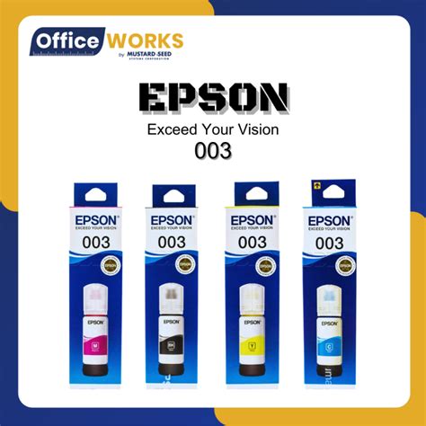 Epson 003 Ink Black Cym Continuous Inks Lazada Ph