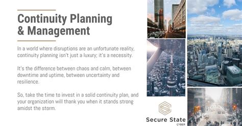 Secure State Cyber On Linkedin Cybersecurity Continuityplanning Informationsecurity