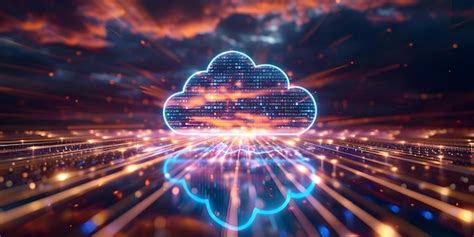 Premium Photo Global Trend Data Collection A Centralized Hub For Cloud Technology Concept