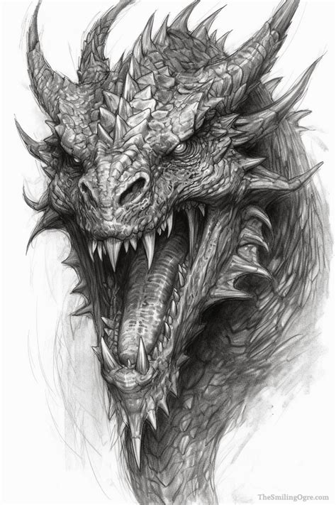 Artstation Ai Dragon Line Art 1