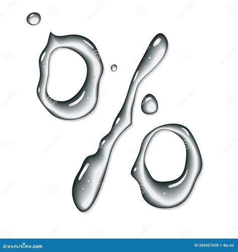 Vector Water Percent Sign Water Font Stock Vector Illustration Of Splash Purity 205427628