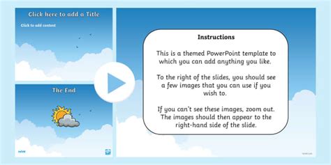 FREE Sky Themed Editable PowerPoint Background Template