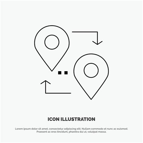 Location Map Pointer Travel Line Icon Vector 15353546 Vector Art At Vecteezy