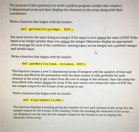 Solved The Purpose Of This Question Is To Write A Python Chegg