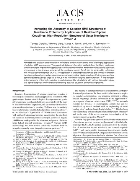 Increasing The Accuracy Of Solution Nmr Structures Of Membrane Proteins By Application Of