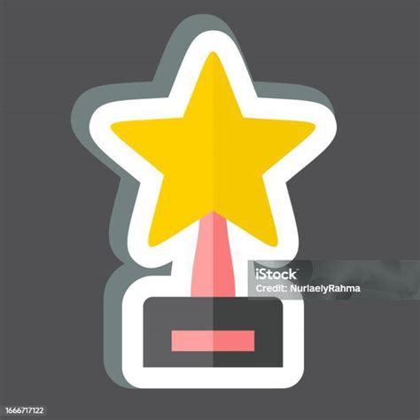 스티커 트로피 1 수상 기호와 관련이 있습니다 심플한 디자인 편집 가능 간단한 그림 0명에 대한 스톡 벡터 아트 및 기타 이미지