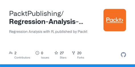 Github Packtpublishingregression Analysis With R Regression Analysis With R Published By Packt
