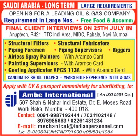 Exciting Job Opportunities In Saudi Arabias Oil And Gas Projects Gulf