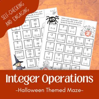 Adding Subtracting Multiplying And Dividing Integers Practice Activity Subtraction Middle