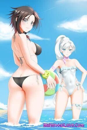 Fantastic Hentai Anime Cartoon Collection For Anime Fans Ruby And Weiss At The Beach Rwby