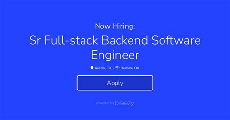 Sr Full Stack Backend Software Engineer At Scout Ai