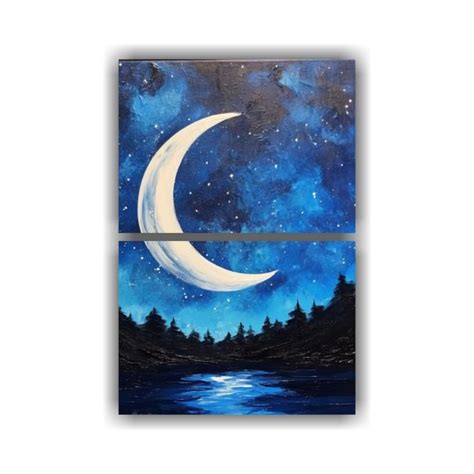 Lienzos Decorativos Fáciles De Replicar Para Principiantes Set De 2 Artes Conceptuales Estilo