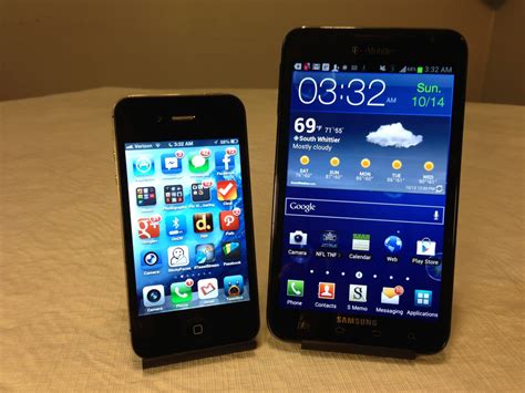 Iphone S Vs Samsung Galaxy Note Review Tmobile Glife