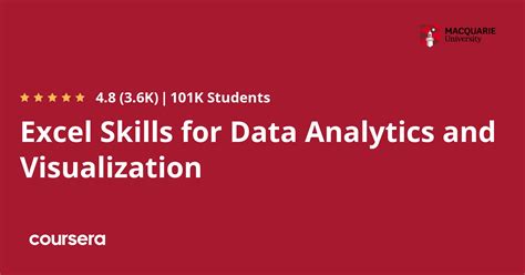 Excel Skills For Data Analytics And Visualization Coursera