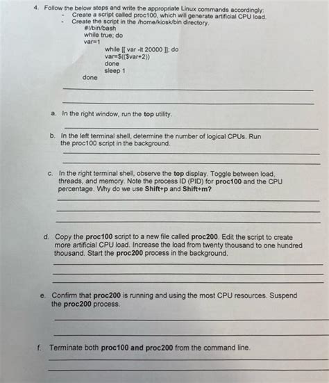 Solved Operating System Lab 4 Follow The Below Steps And