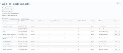 import events data help center