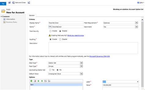Dynamics Crm Create Option Sets Carl De Souza
