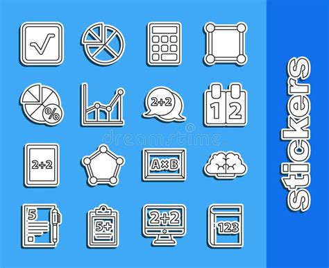 Set Line Test Or Exam Sheet And Pen Graph Schedule Chart Diagram Mathematics Function