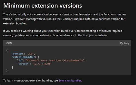 Help With Updating Function Extension Bundles On Portal Microsoft Qanda