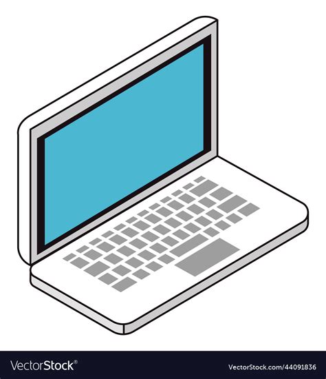 Laptop Computer Portable Royalty Free Vector Image
