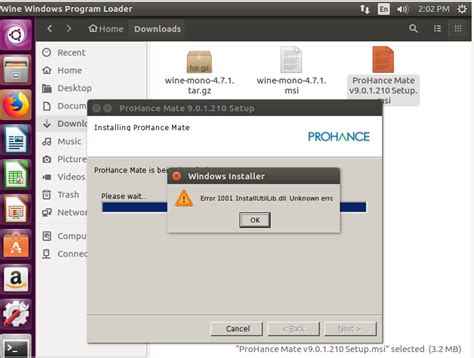 C Error While Installing MSI Using Wine In Ubuntu 16 Stack Overflow