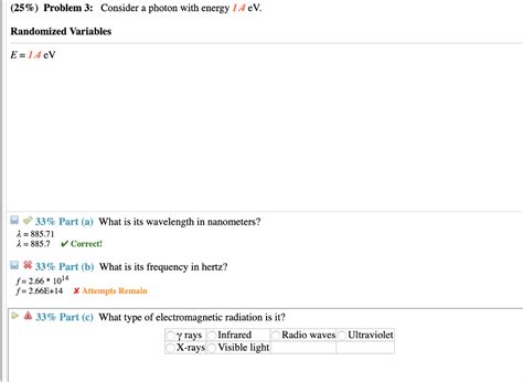 Solved 25 Problem 3 Consider A Photon With Energy 1 4
