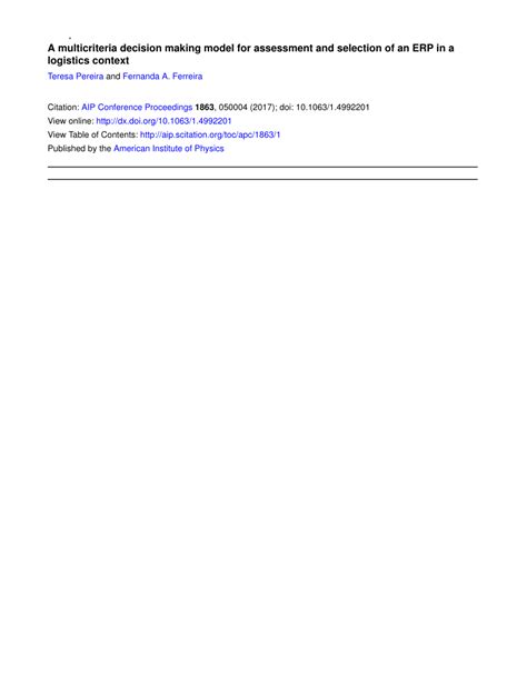 Pdf A Multicriteria Decision Making Model For Assessment And