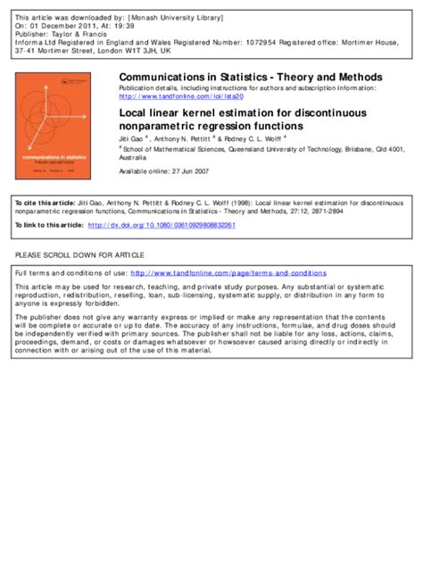 pdf local linear kernel regression with long range dependent errors