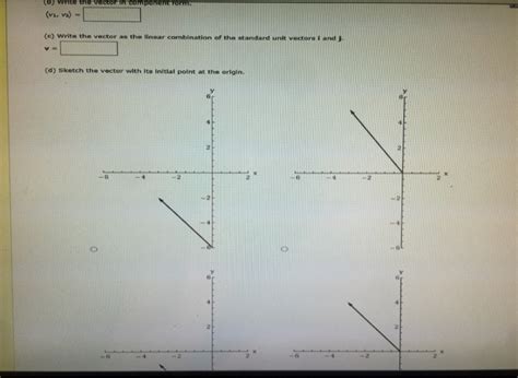 E Write The Vector As The Linear Combination Of The