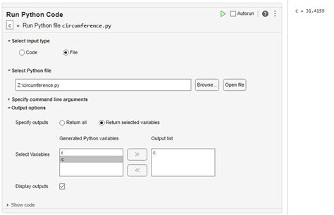 运行 Python 代码 在实时编辑器中运行 Python 语句或脚本文件 Matlab 运行 Python 代码 在实时编辑器中运行 Python 语句或脚本文件 Matlab
