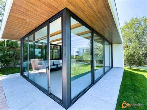 ალუმინის კარ ფანჯრები ვიტრაჟები Citymarket Ge